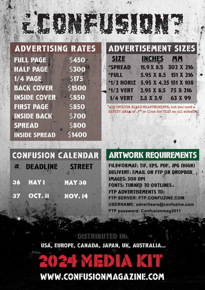 Advertise in Confusion - Confusion Magazine: International ...